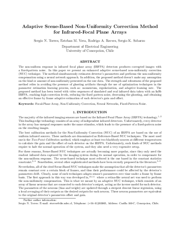 (PDF) Adaptive NUC for Infrared Focal Plane Arrays