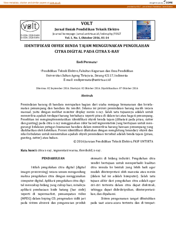 (PDF) Identifikasi Obyek Benda Tajam Menggunakan Pengolahan Citra ...