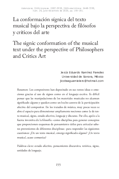 (PDF) La Conformación sígnica del texto musical bajo la perspectiva de ...