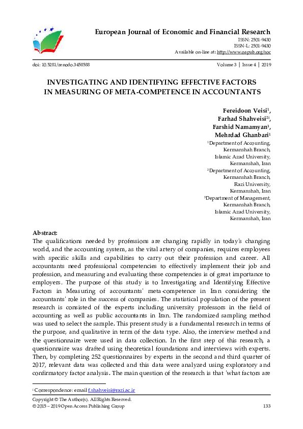 (PDF) Investigating and Identifying Effective Factors in Measuring of ... (PDF) Investigating and Identifying Effective Factors in Measuring of ...