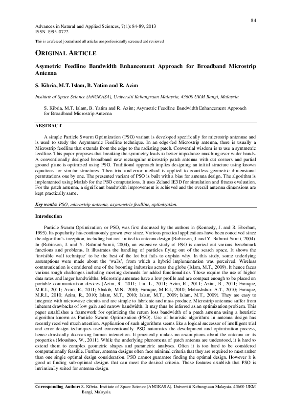 (PDF) Asymetric Feedline Bandwidth Enhancement Approach for Broadband Microstrip Antenna