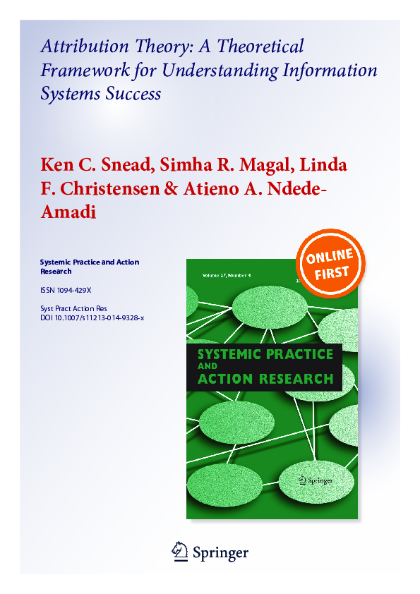 (PDF) Attribution Theory: A Theoretical Framework for Understanding Information Systems Success