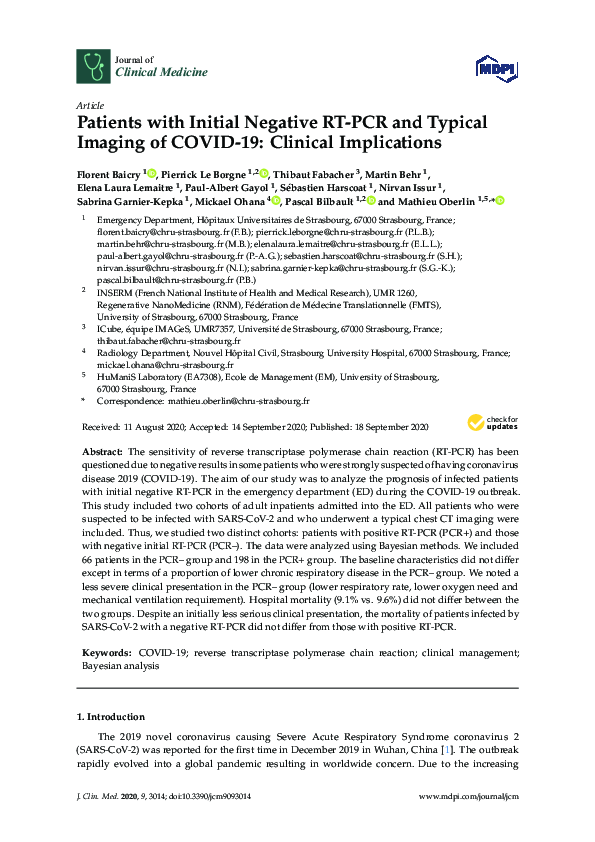 (PDF) Patients with Initial Negative RT-PCR and Typical Imaging of ...