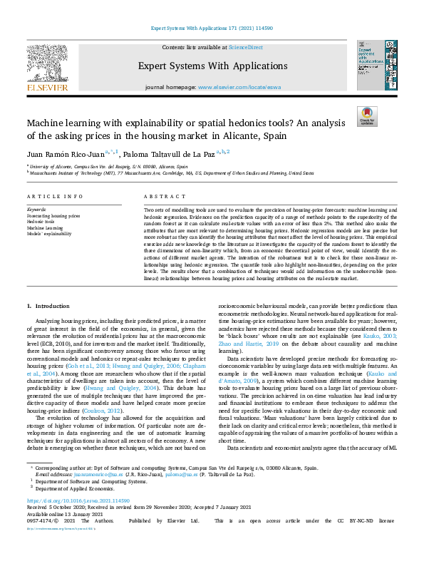 (PDF) Machine learning with explainability or spatial hedonics tools ...