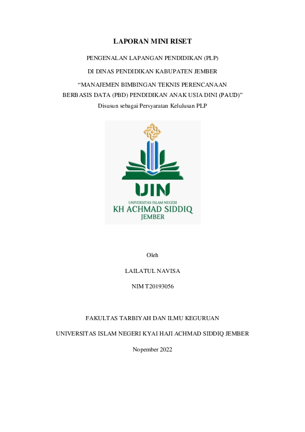 (PDF) LAPORAN MINI RISET