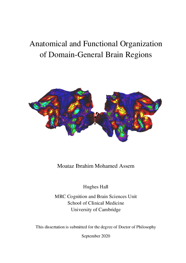 (PDF) Anatomical and Functional Organization of Domain-General Brain Regions