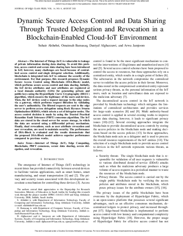 (PDF) Dynamic Secure Access Control and Data Sharing Through Trusted ...