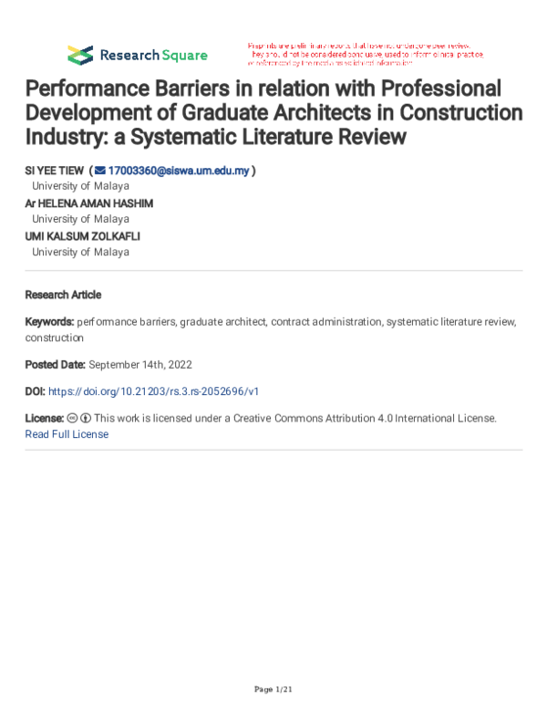 (PDF) Performance Barriers in relation with Professional Development of ...