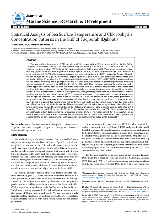 (PDF) Statistical analysis of sea surface temperature for best fit