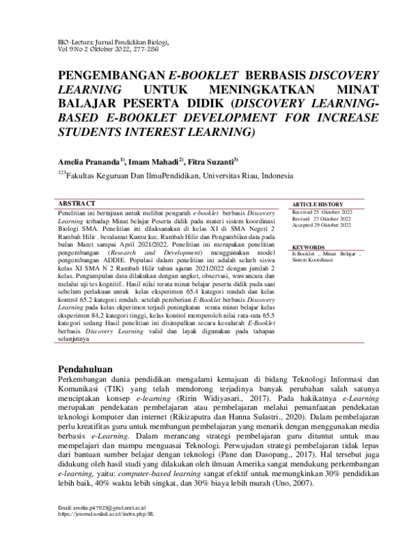 (PDF) Pengembangan E-Booklet Berbasis Discovery Learning Untuk Meningkatkan Minat Balajar ...