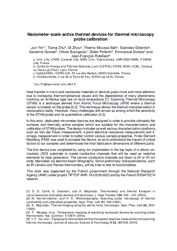 (PDF) Nanometer-scale active thermal devices for thermal microscopy ...