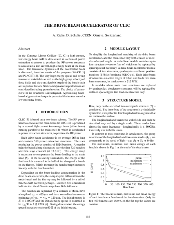 (PDF) The drive beam accelerator of CLIC