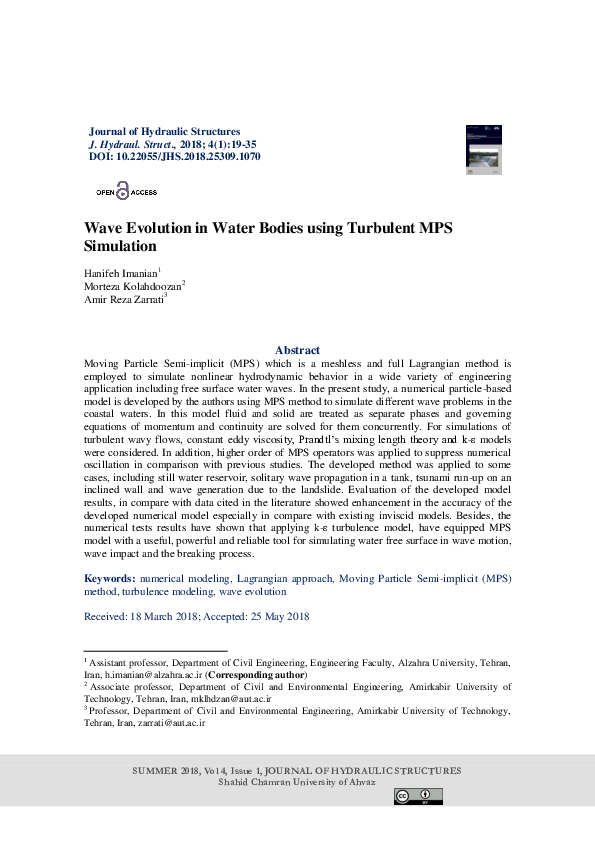 (PDF) Waves simulation in viscous waters using MPS