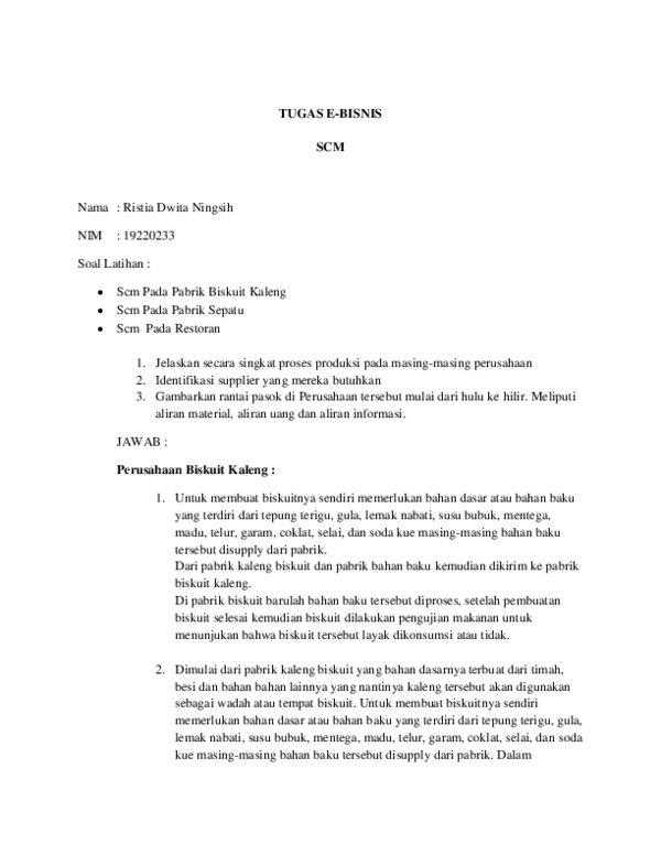 (PDF) Soal Latihan E-Bisnis