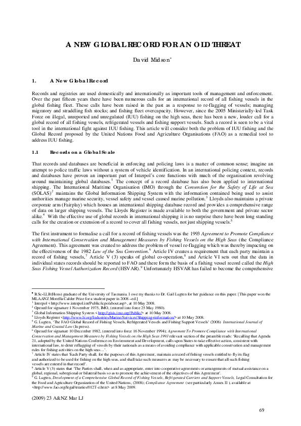 (PDF) A New Global Record for an Old Threat