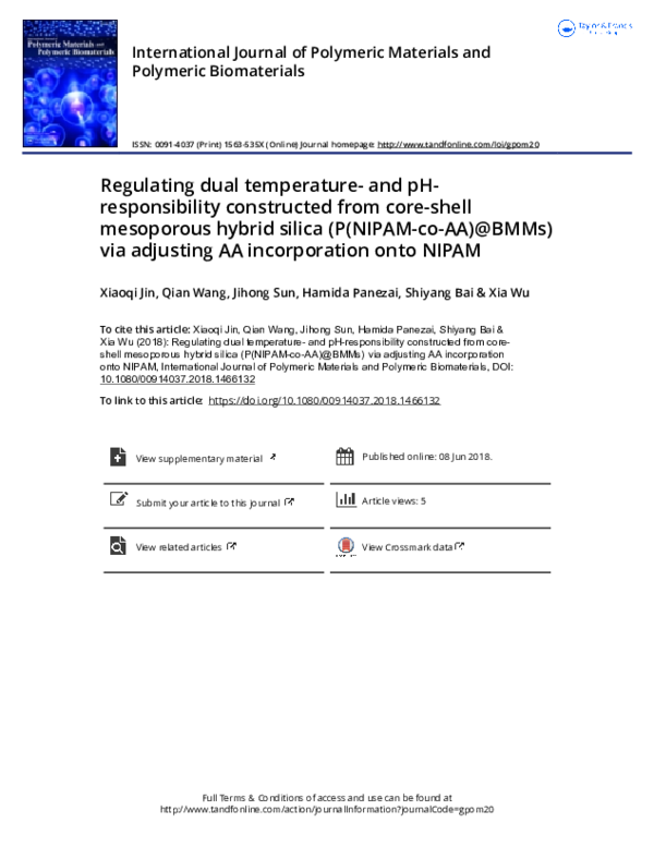 (PDF) Regulating dual temperature- and pH-responsibility constructed ...