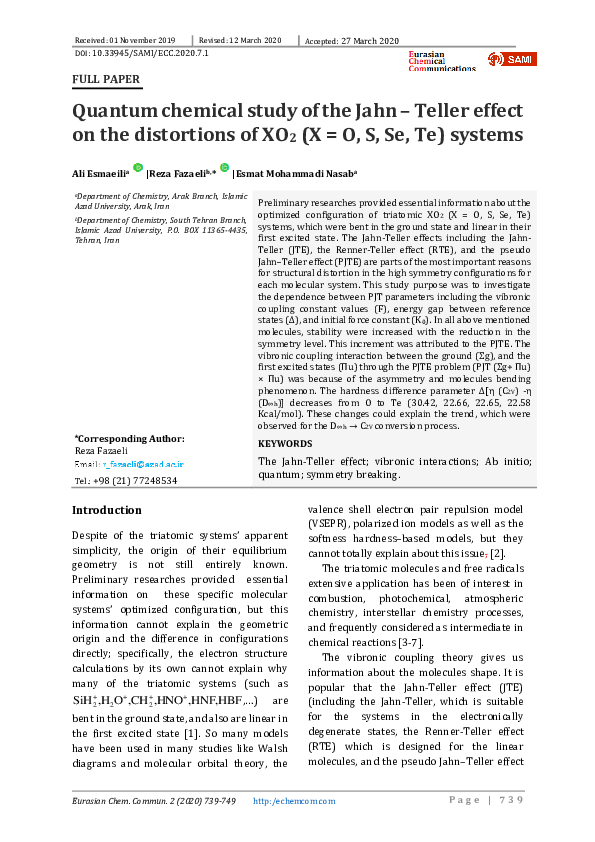 (PDF) 1. Quantum chemical study of the Jahn – Teller effect on the ...