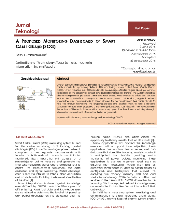 (PDF) A Proposed Monitoring Dashboard of Smart Cable Guard (SCG)
