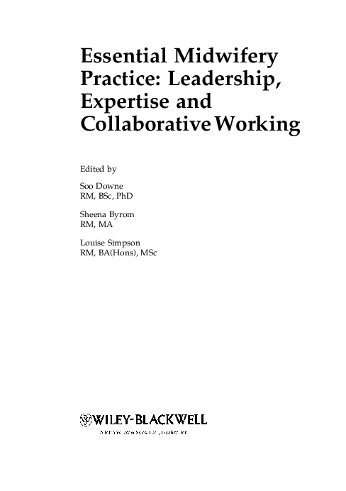 (PDF) Essential Midwifery Practice: Leadership, Expertise and ...