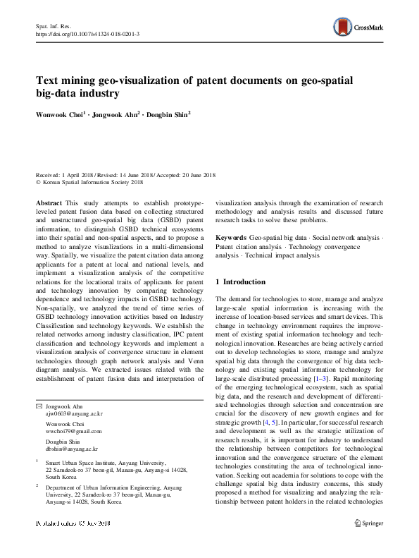 (PDF) Geo-Visualizing Patent Data in Geo-Spatial Big Data Industry