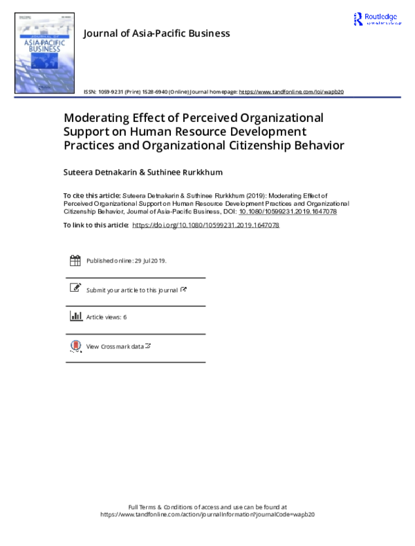 (PDF) The Moderating Effect of Perceived Organizational Ethical Context on Employees’ Ethical ...