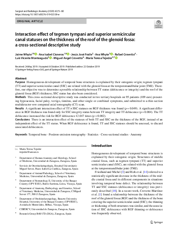 (PDF) Interaction effect of tegmen tympani and superior semicircular ...