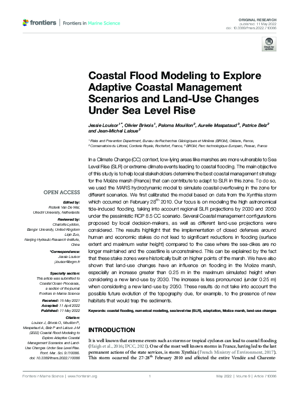 (PDF) Coastal Flood Modeling to Explore Adaptive Coastal Management ...