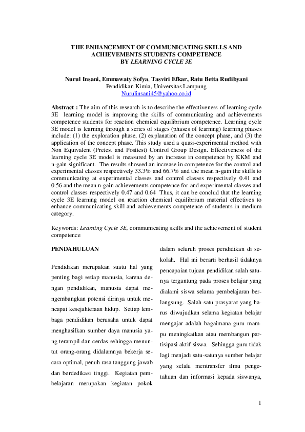 (PDF) The Enhancement of Communicating Skills and Achievements Students ...