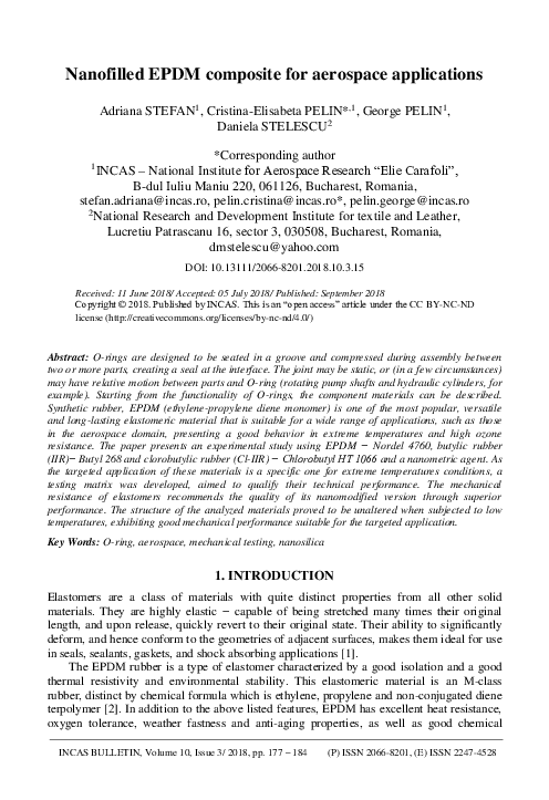 (PDF) Nanofilled EPDM composite for aerospace applications
