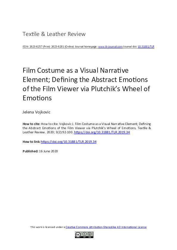 (PDF) Film Costume as a Visual Narrative Element