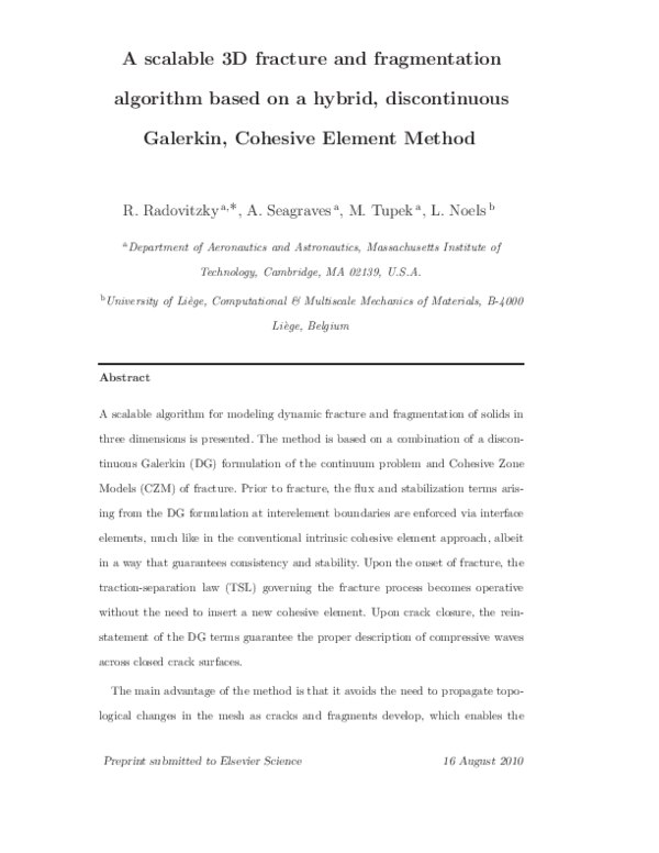 Pdf A Scalable 3d Fracture And Fragmentation Algorithm Based On A 2801