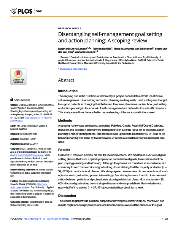 (PDF) Disentangling self-management goal setting and action planning: A ...