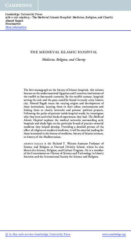 (PDF) The Medieval Islamic Hospital