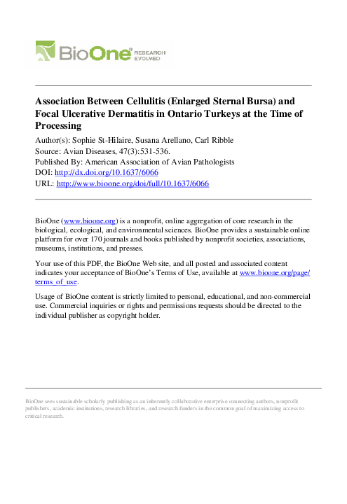 (PDF) Association Between Cellulitis (Enlarged Sternal Bursa) and Focal ...