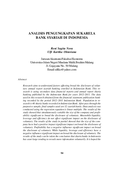 (PDF) Analisis Pengungkapan Sukarela Bank Syariah DI Indonesia