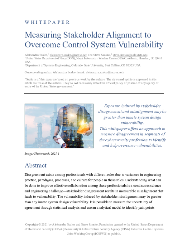 (PDF) Measuring Stakeholder Alignment to Overcome Control System ...