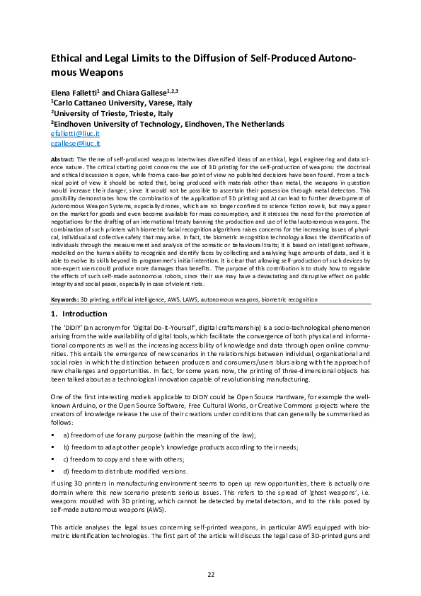 (PDF) Ethical and Legal Limits to the Diffusion of Self-Produced ...