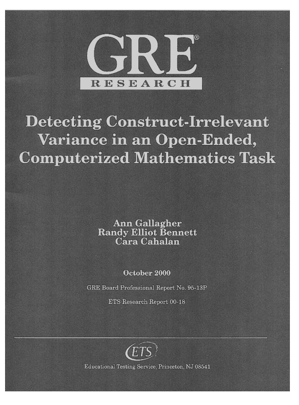 (PDF) Detecting Construct-Irrelevant Variance in an Open-Ended ...