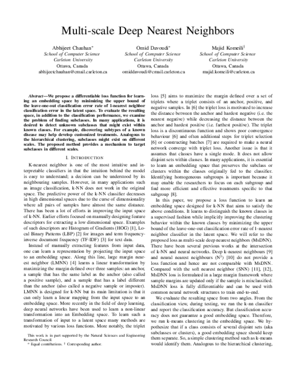 (PDF) Multi-Scale Deep Nearest Neighbors