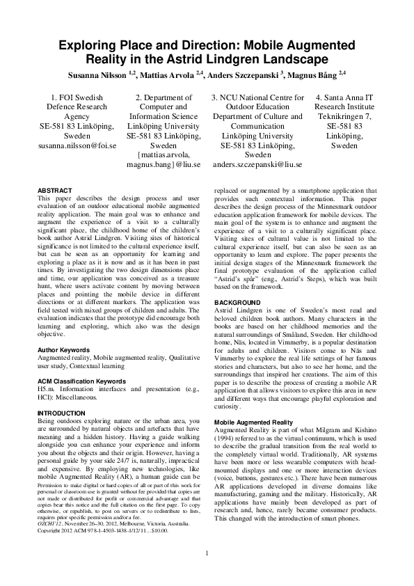 (PDF) Exploring place and direction