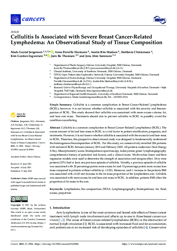 (PDF) Cellulitis Is Associated with Severe Breast Cancer-Related ...