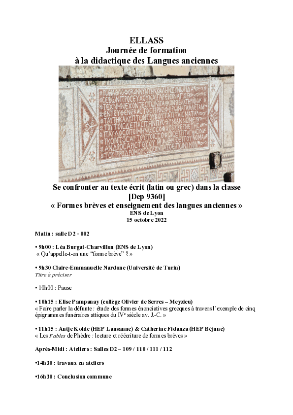 (PDF) Intervenante "Entre savoir scolaire et savoir savant. Les ...