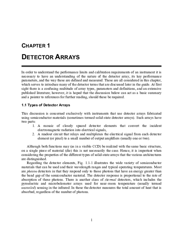 (PDF) A Guide to the Use and Calibration of Detector Array Equipment