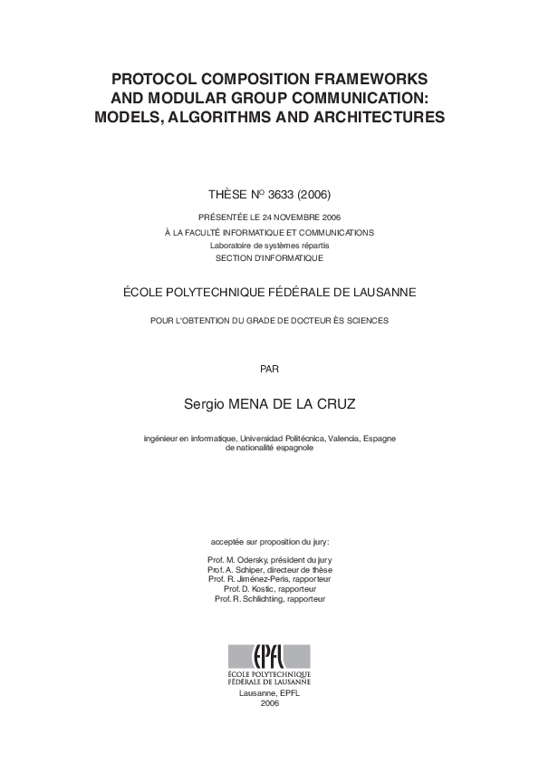 (PDF) Protocol composition frameworks and modular group communication