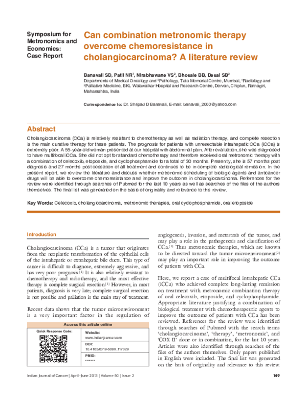 (PDF) Can combination metronomic therapy overcome chemoresistance in ...