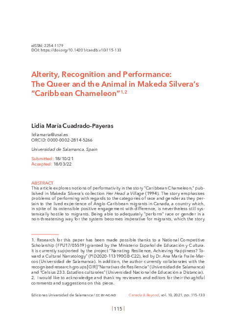 (PDF) Alterity, Recognition and Performance: The Queer and the Animal ...