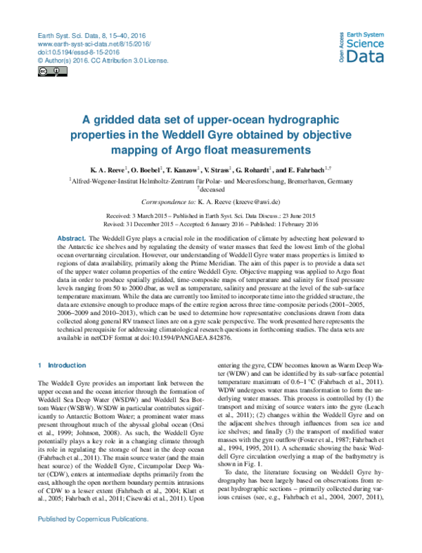 (PDF) A gridded data set of upper-ocean hydrographic properties in the Weddell Gyre obtained by ...