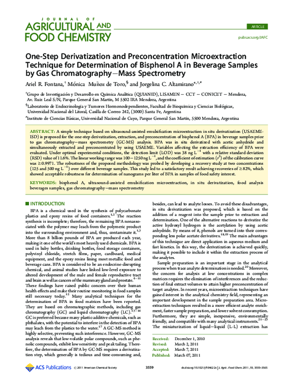 (PDF) One-Step Derivatization and Preconcentration Microextraction ...