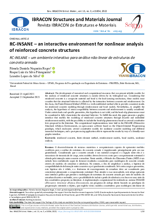(PDF) Interactive Nonlinear Analysis of Reinforced Concrete Structures