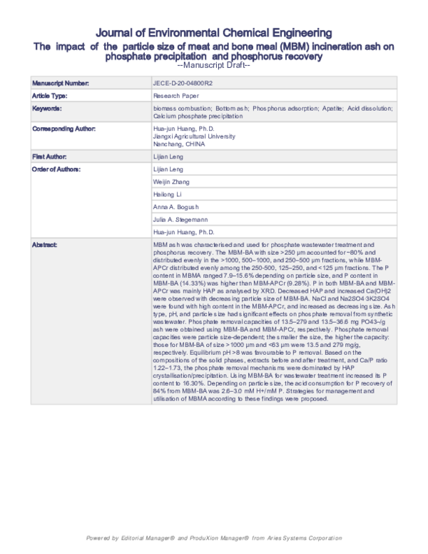 (PDF) The impact of the particle size of meat and bone meal (MBM ...